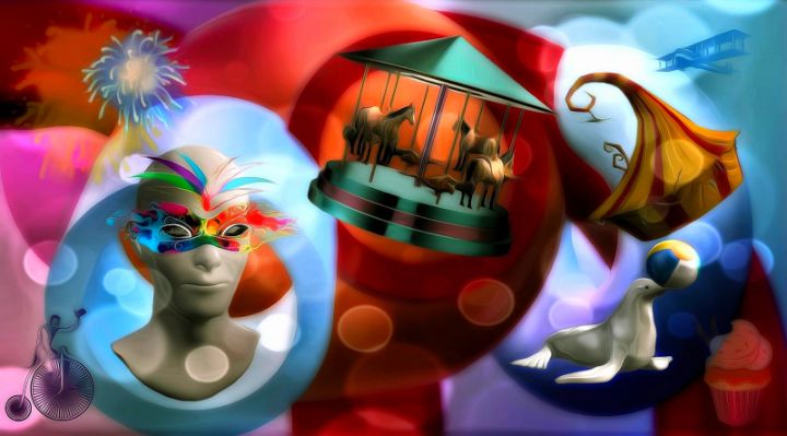 Carnival Colors - Left Hand Prints - Paintings & Prints, Childrens Art ...