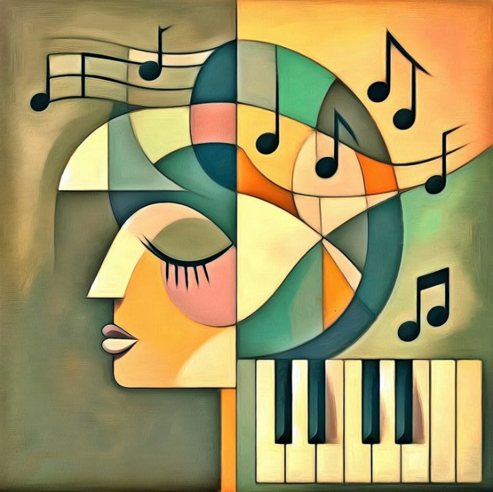 Musically Inclined - Left Hand Prints - Paintings & Prints, Abstract ...