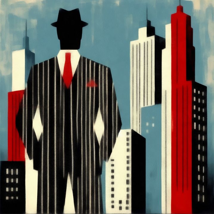 Man of The City - Abstract Thinking - Paintings & Prints, Abstract ...