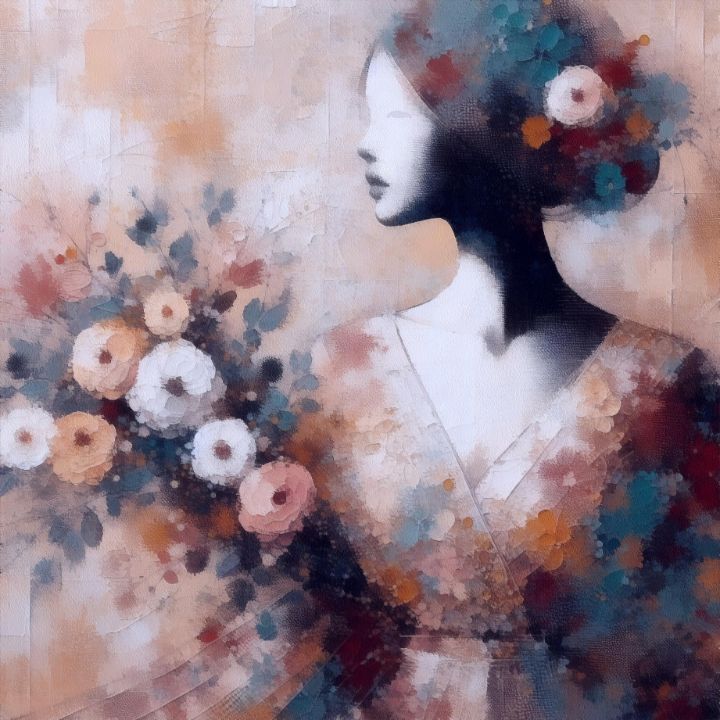 Flower Girl - Abstract Thinking - Paintings & Prints, People & Figures ...