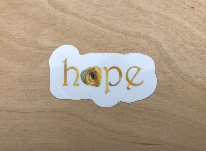 hope sticker yellow in color - Grateful Living Rose - Crafts & Other ...