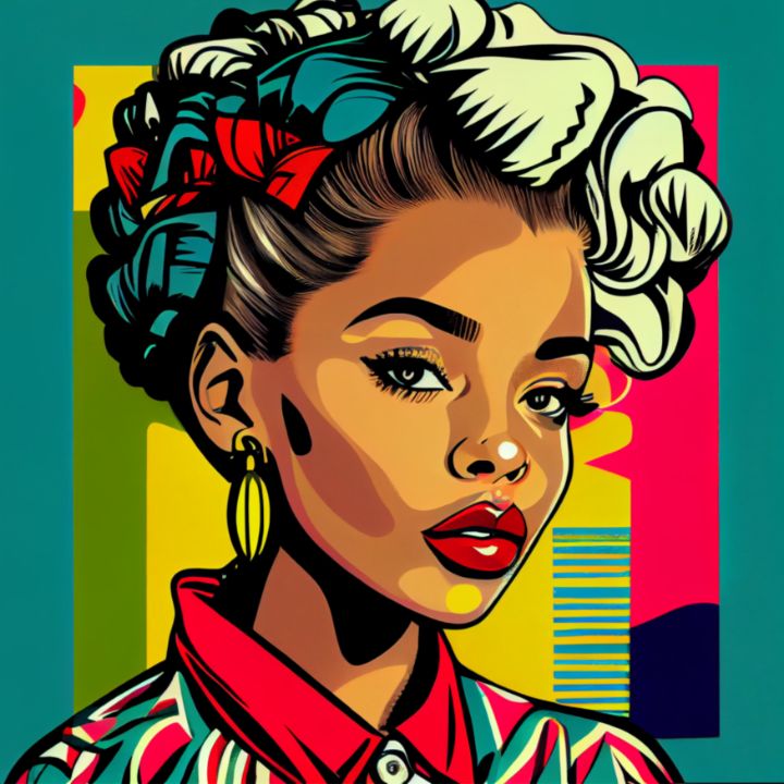  Pop Art 80s Impresiones NoorOva Digital ART Digital Art AI