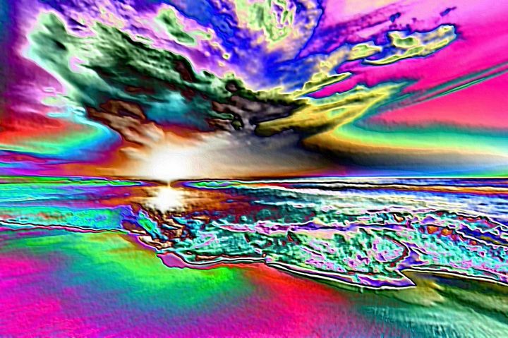 The beach nr 120 - Rene art - Paintings & Prints, Abstract, Landscape ...