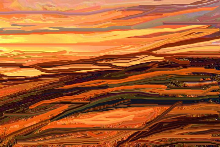 Landscape nr 99 - Rene art - Paintings & Prints, Abstract, Landscape ...