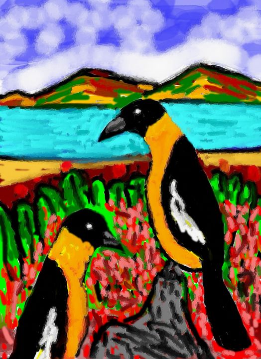 Troupial - Rene art - Digital Art & AI, Animals, Birds, & Fish, Birds ...