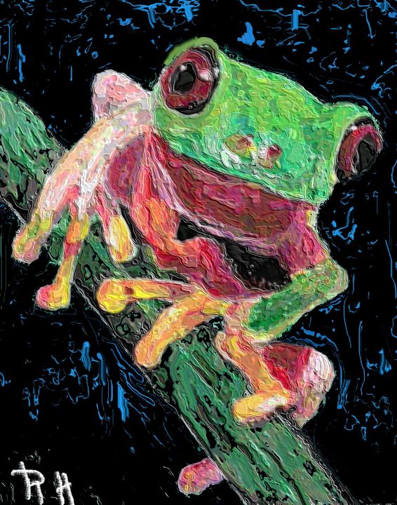 Tree frog - Rene art - Digital Art & AI, Animals, Birds, & Fish ...