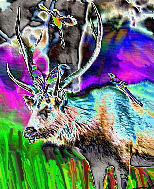 Deer - Rene art - Digital Art & AI, Animals, Birds, & Fish, Deer - ArtPal