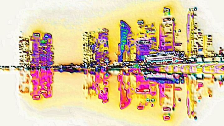 Singapore skyline - Rene art - Digital Art & AI, Buildings ...