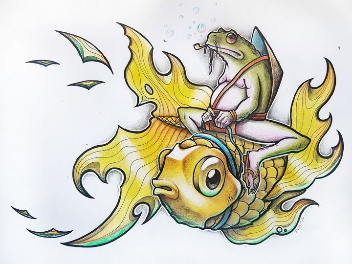 ElderFrog - AestheticRealm - Drawings & Illustration, Animals, Birds, & Fish, Reptiles ...