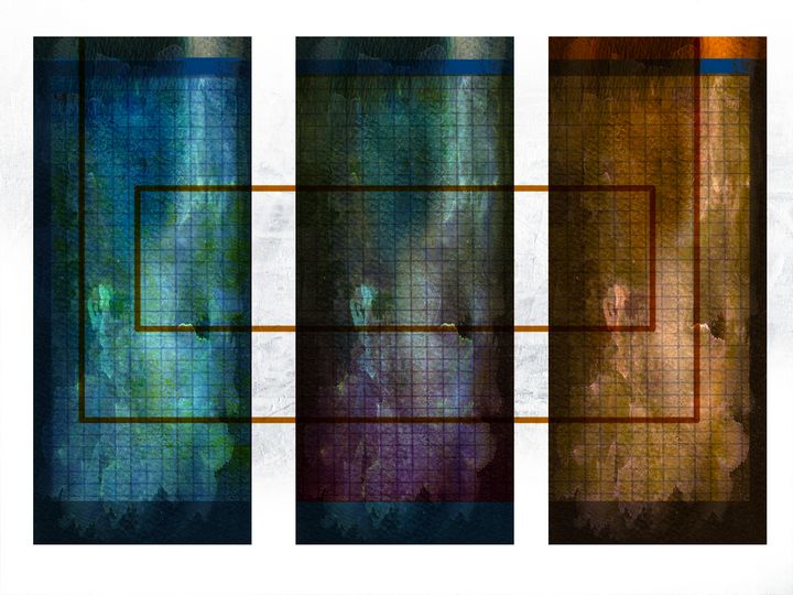 Grid Squared - Illustrator01 - Digital Art & AI, Abstract, Color - ArtPal