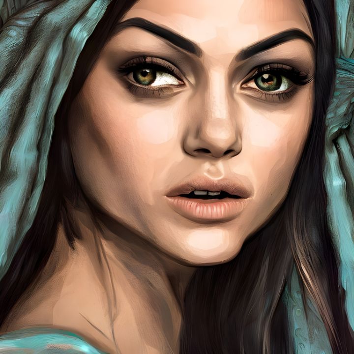 Symmetrical Mila: A Regal Portrait - Face Potrait - Drawings ...
