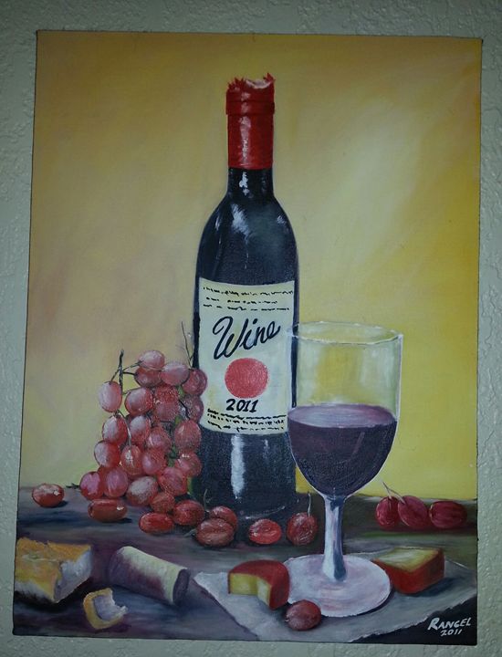 Divine Wine - Rios Art - Paintings & Prints, Still Life, Food & Beverage - ArtPal