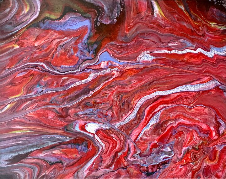 Red01 - The Drip is Real - Paintings & Prints, Abstract, Other Abstract ...