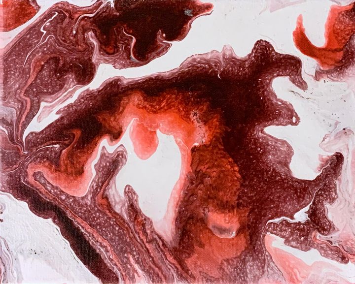 Red&White01 - The Drip is Real - Paintings & Prints, Abstract, Other ...