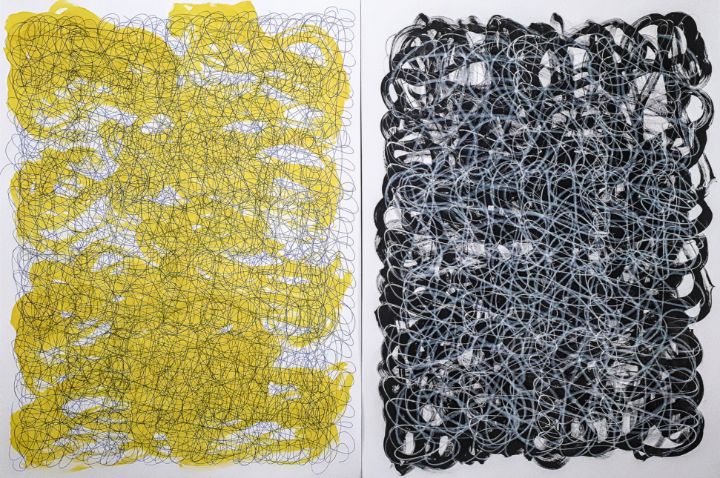 Untitled (Les Clefs) - Shaye Weiss - Drawings & Illustration, Abstract ...