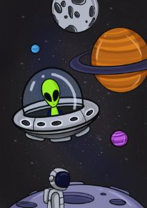 Purple Alien - Drawings & Illustration