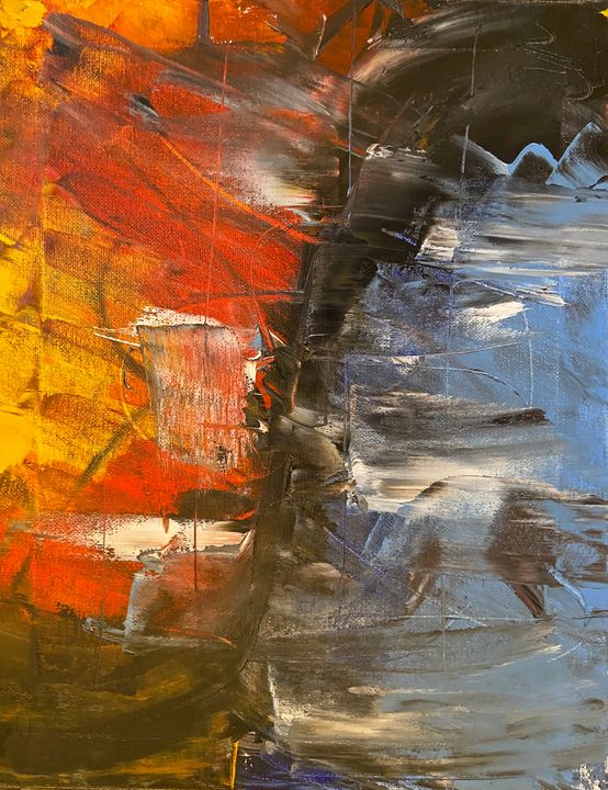 Fire and Ice - Connor McGrath - Paintings & Prints, Abstract, Color ...
