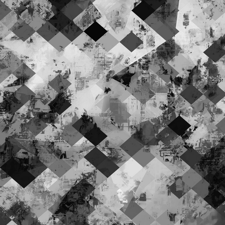 geometric square pixel pattern - TimmyLA - Digital Art & AI, Abstract ...
