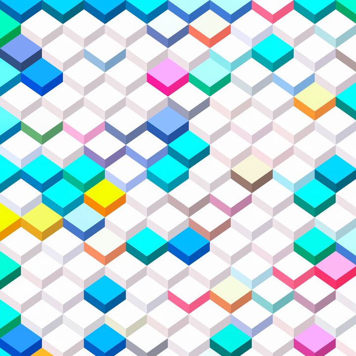 geometric square cube pattern - TimmyLA - Drawings & Illustration ...