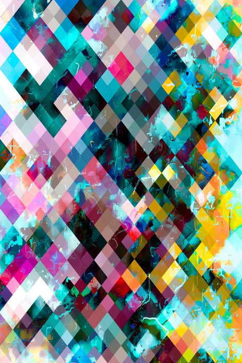 geometric square pixel pattern art - TimmyLA - Drawings & Illustration ...