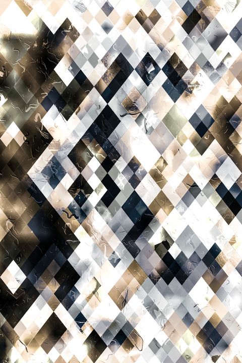 geometric square pixel pattern art - TimmyLA - Drawings & Illustration ...