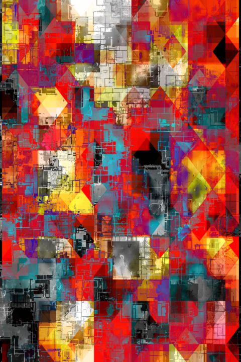 graphic design pixel geometric art - TimmyLA - Drawings & Illustration ...