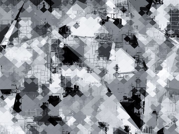 geometric square pixel pattern - TimmyLA - Digital Art & AI, Abstract ...
