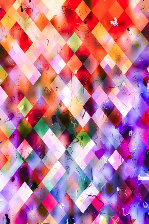 geometric pixel square pattern art - TimmyLA - Drawings & Illustration ...