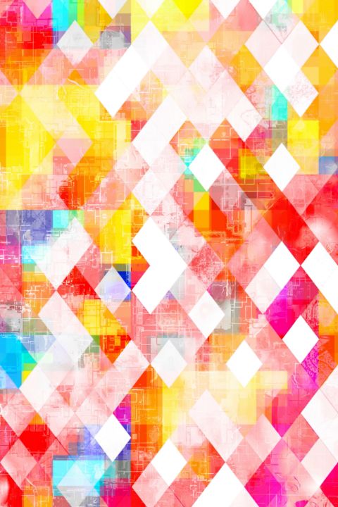 geometric pixel square pattern art - TimmyLA - Drawings & Illustration ...