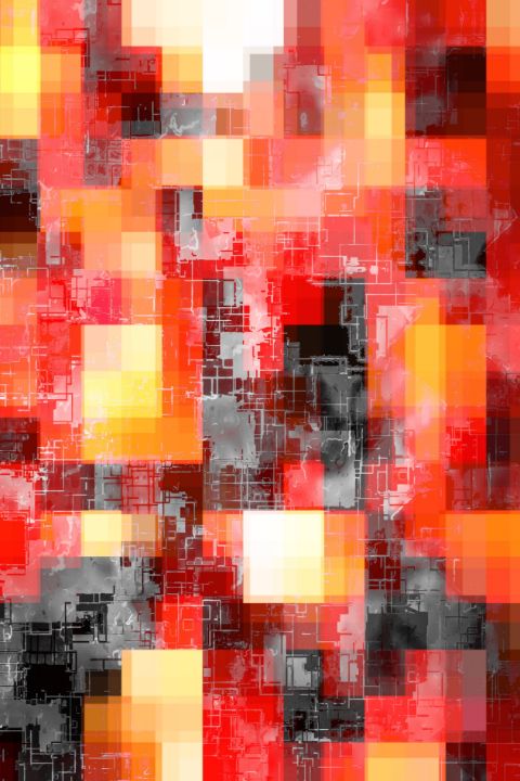 geometric pixel square pattern art - TimmyLA - Drawings & Illustration ...