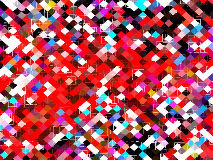 geometric square pixel pattern - TimmyLA - Digital Art & AI, Abstract ...