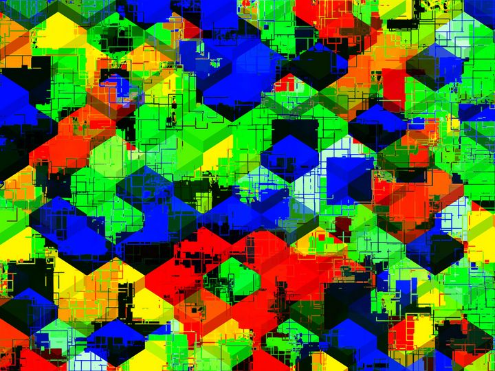 geometric square pattern abstract - TimmyLA - Digital Art, Abstract ...
