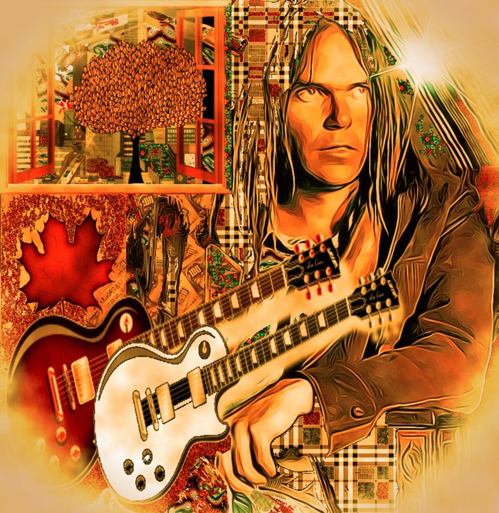 Neil Young Tribute Portrait - Karen Colville Nature Art - Paintings ...