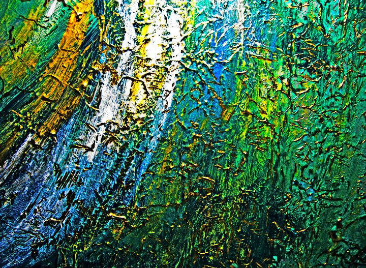 Turquise Ridge Abstract - Karen Colville Nature Art - Digital Art & AI ...