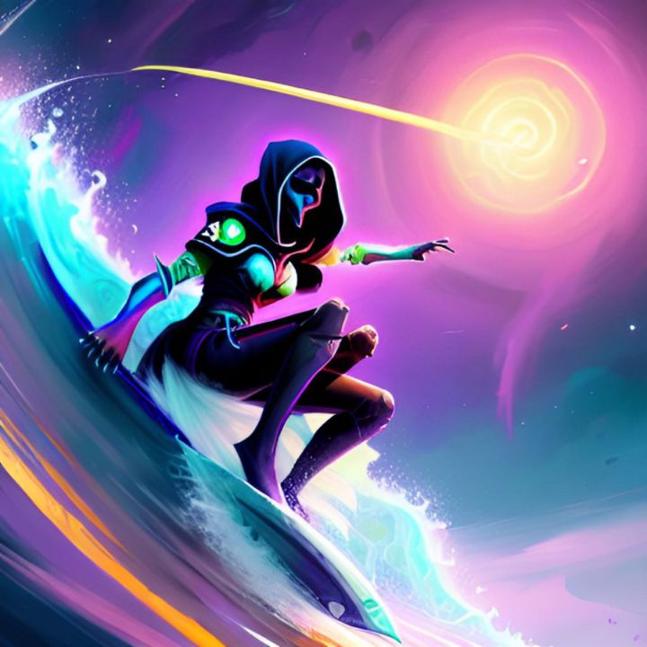 Space Surfing Grim Reaper - Haleigh Overseth - Digital Art & AI ...