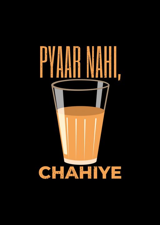 Funny Chai Hindi Quote - Viper Visuals - Drawings & Illustration, Food ...