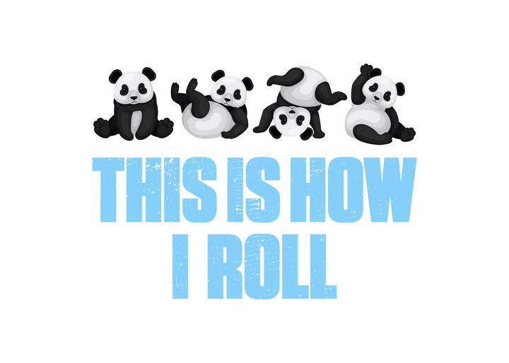 Cute Panda Funny This Is How I Roll - Viper Visuals - Paintings ...