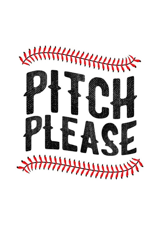 Pitch Please Funny Baseball Softball - Viper Visuals - Drawings ...