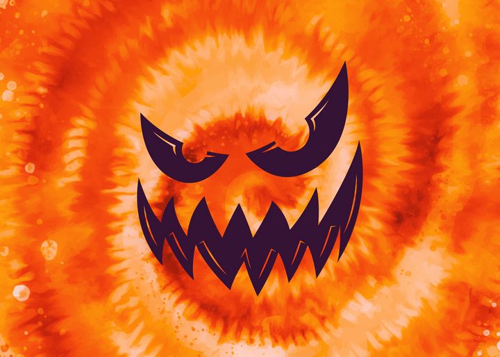 Tie Dye Halloween Pumpkin - Viper Visuals - Drawings & Illustration ...