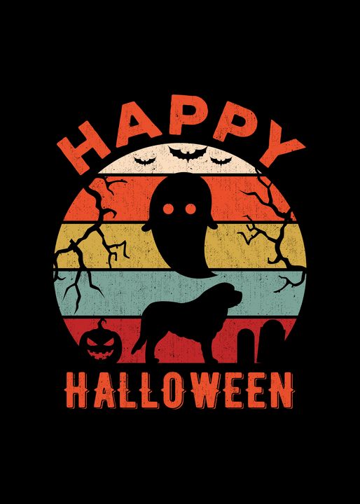 Saint Bernard Happy Halloween - Viper Visuals - Drawings & Illustration ...