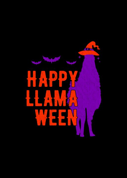 Happy Llamaween Llama Halloween - Viper Visuals - Drawings ...