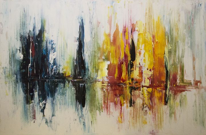 Untitled - Aboud Haj - Paintings & Prints, Abstract, Color - ArtPal