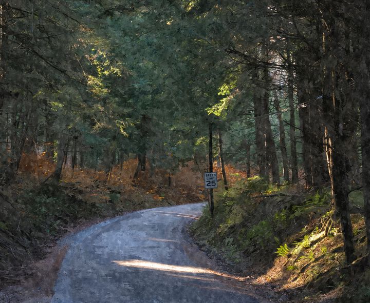 Curved rural road (WC) - StephenJSepan - Digital Art & AI, Landscapes ...