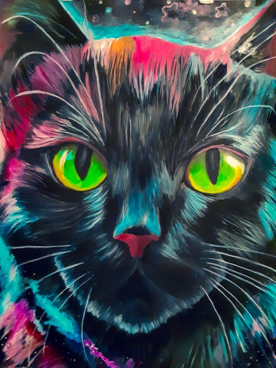 SpaceKitty! - Art By CB - Paintings & Prints, Animals, Birds, & Fish ...