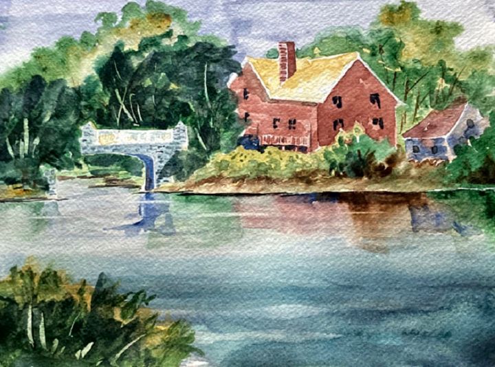 Original Watercolor Bridge Scene - GalleryWC - Paintings & Prints ...