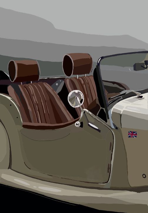 British car - Kameliya_art - Paintings & Prints, Vehicles ...