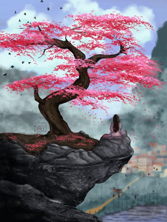 Asian blossom tree - EmDeeArt - Digital Art & AI, Landscapes & Nature ...