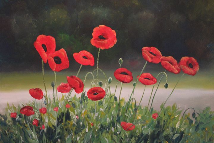 Poppies - Joyce Lapp - Paintings & Prints, Flowers, Plants, & Trees ...