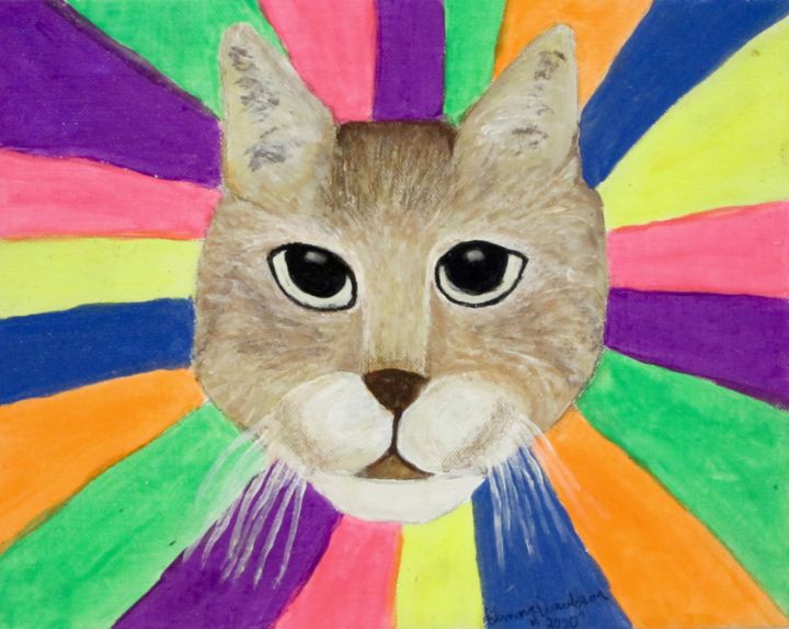 Happy cat - Tammy Kay Donaldson - Paintings & Prints, Animals, Birds ...