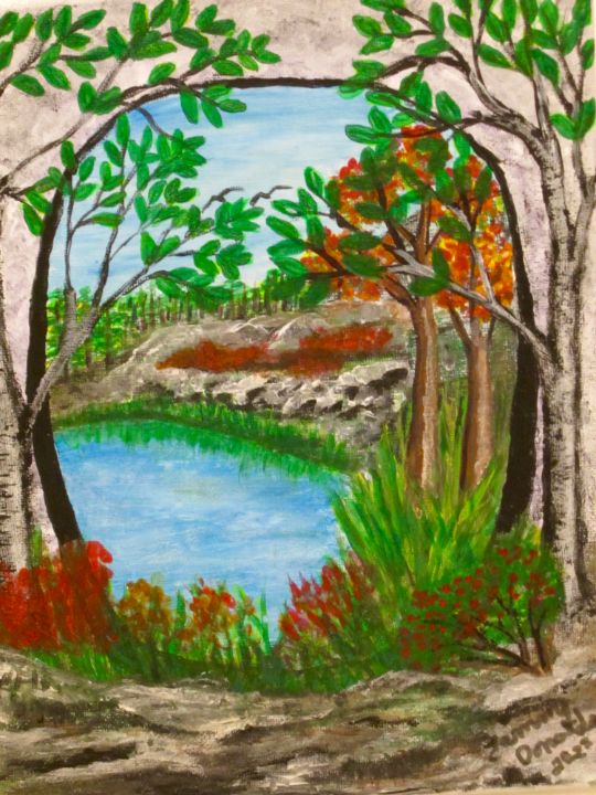 The pond and beyond - Tammy Kay Donaldson - Paintings & Prints ...